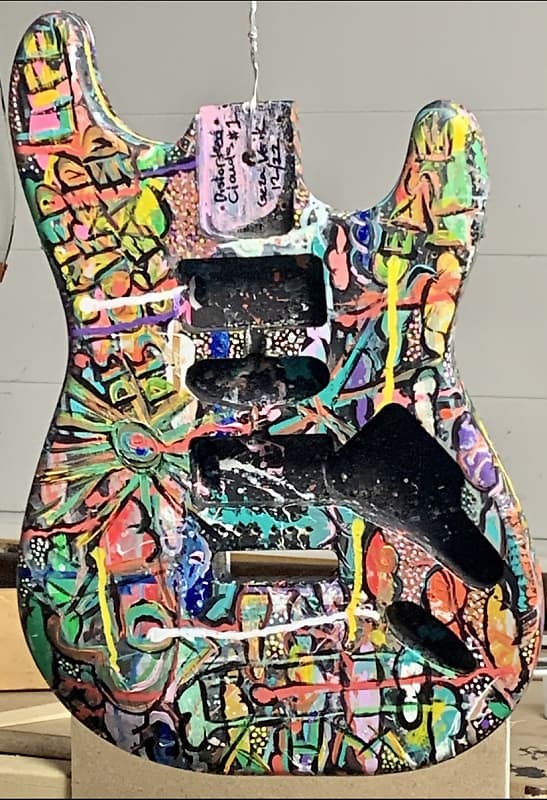 Hand Painted Strat Fender Squier Stratocaster Unique Guitar | Reverb