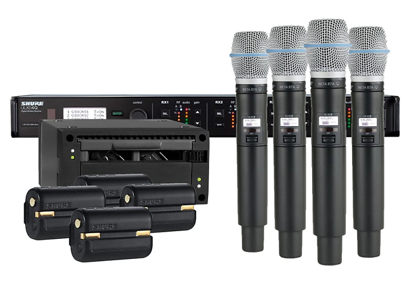 Mint Shure ULXD Quad-Channel Handheld Wireless Kit with 4 | Reverb