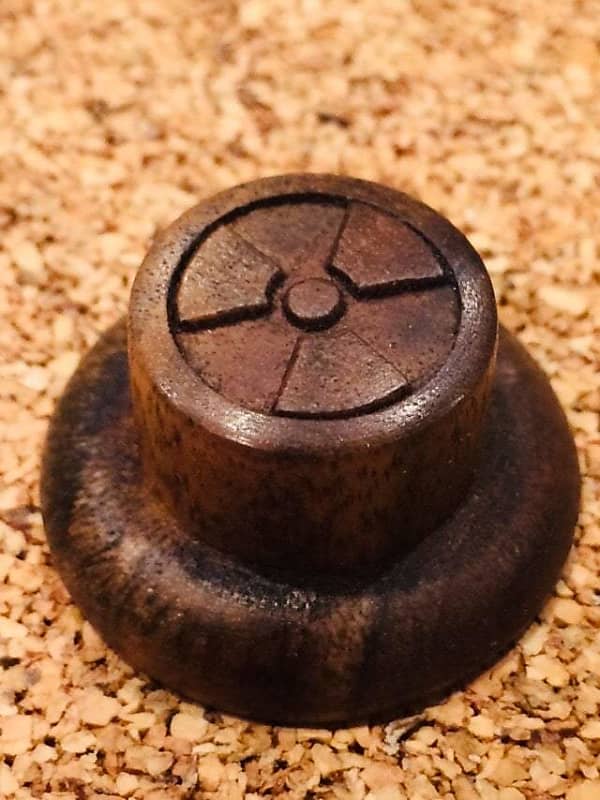 Walnut Wood Radio Active Knob - Antique Radio Repair - Circle | Reverb