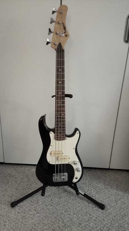 Lotus Mini Bass 1980 Black w/White Pickguard | Reverb