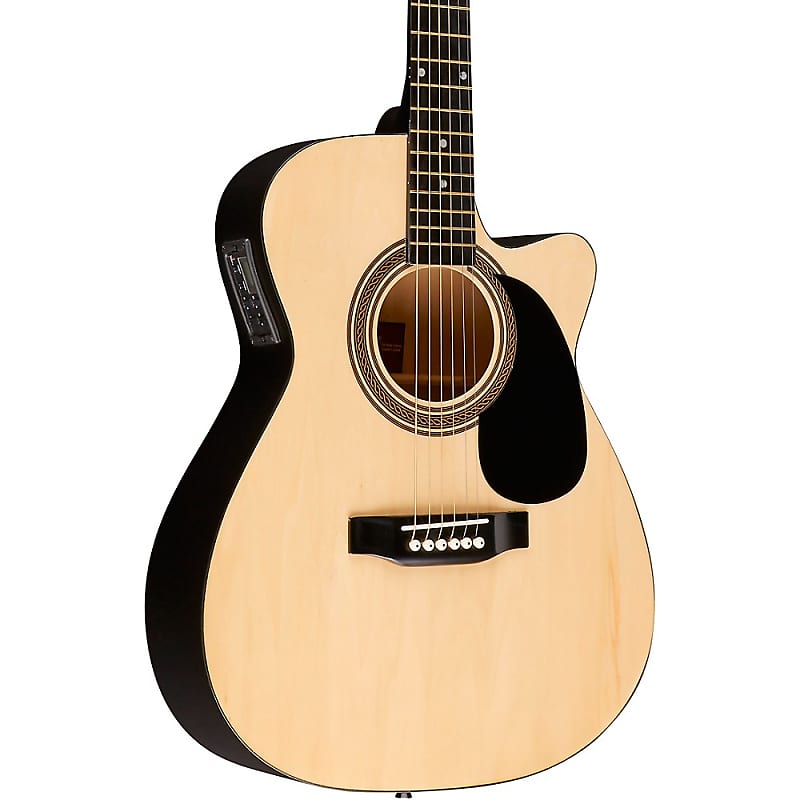 Rogue RA-090 Concert Cutaway Acoustic-Electric Guitar Natural | Reverb