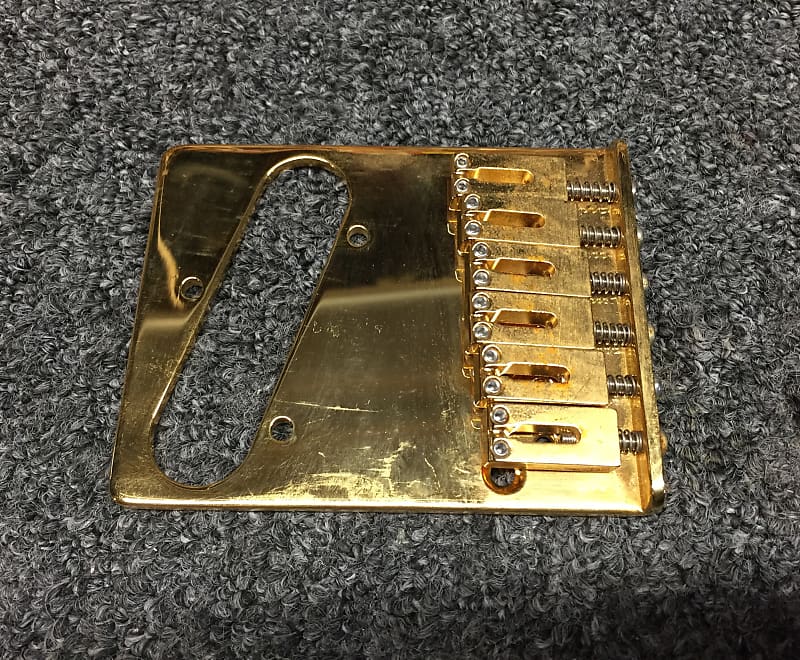 Gotoh Fender Telecaster Gold brass 6 saddle bridge | Reverb