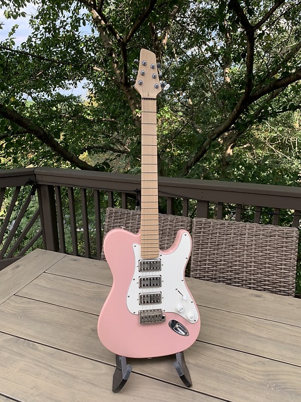 Warmoth Shell Pink Hybrid Tele 2021 with 3 Lollartron pickups | Reverb