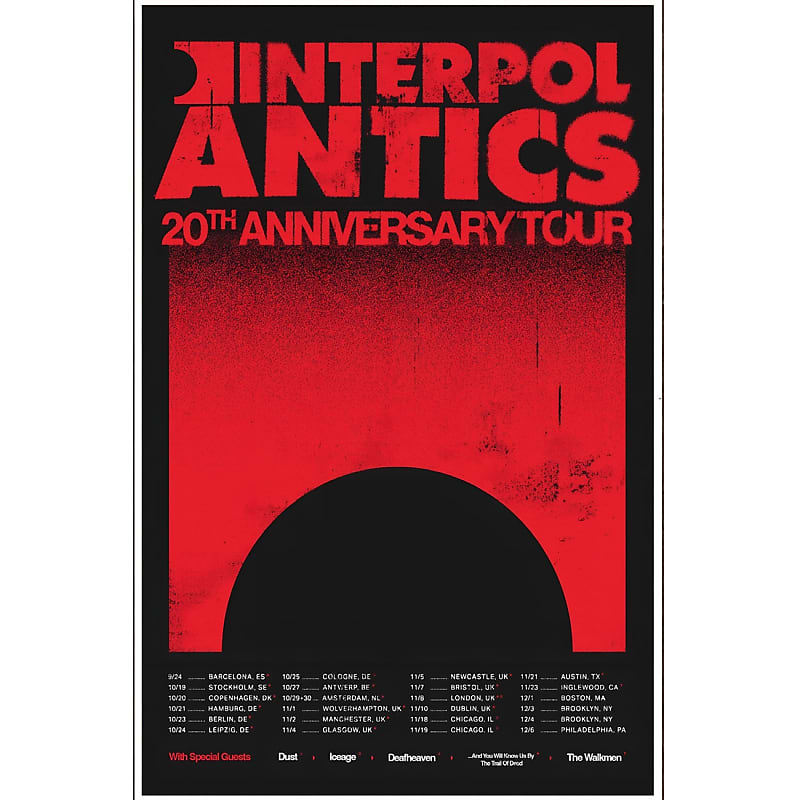 INTERPOL Antics 20th Anniversary Tour Ltd Ed New RARE Poster! | Reverb