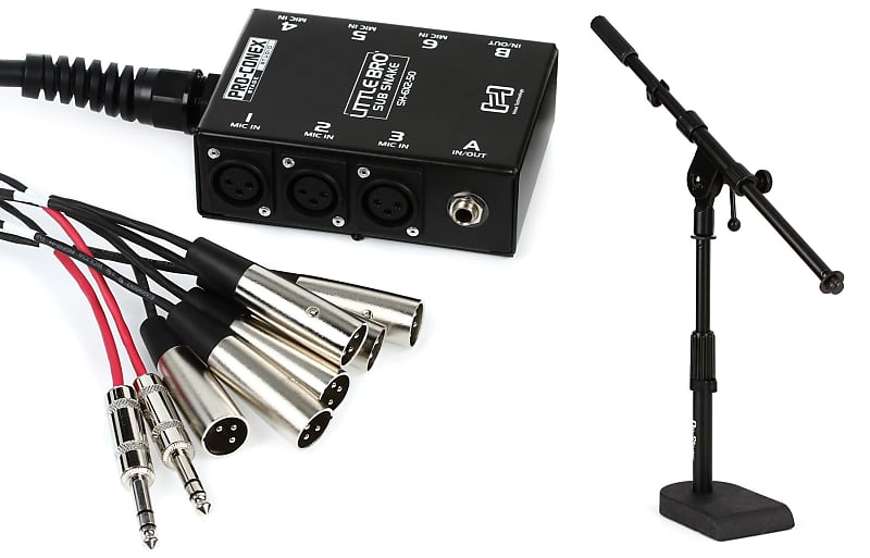 Hosa Little Bro' 6x2 Sub Snake - 50 foot Bundle with On-Stage | Reverb