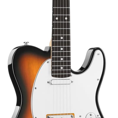 Full-Size 39 Inch Electric Guitar Sunburst Telecaster Shaped | Reverb