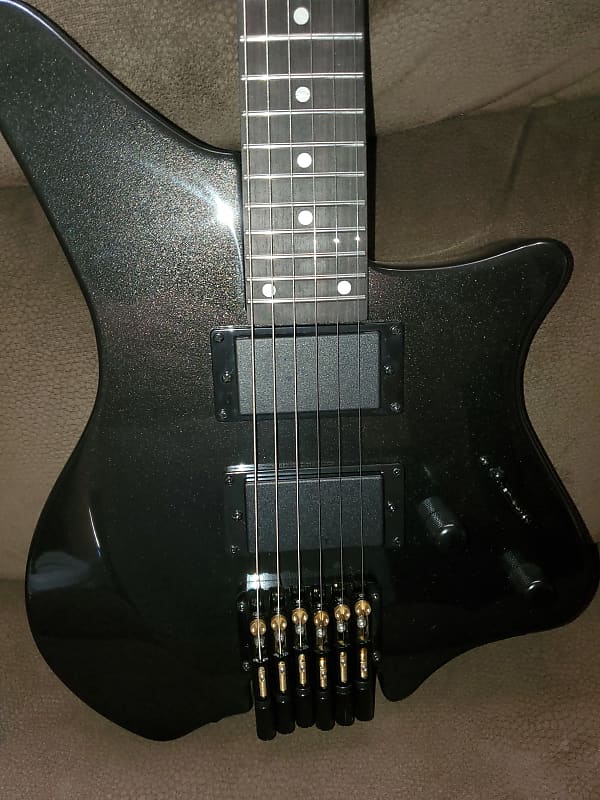 Hadean Headless Guitar - Sparkle Black w/gigbag | Reverb