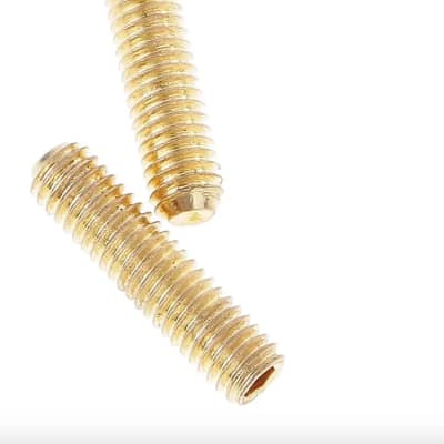 12 Piece Guitar Bridge Tremolo Hex Pole Saddle Screws in Gold | Reverb