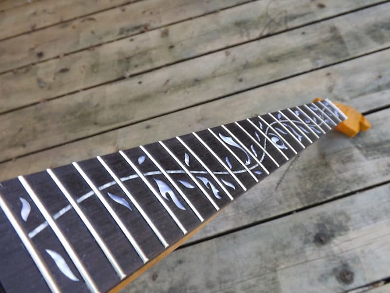 Canadian maple ST guitar neck tree of life inlays steel frets | Reverb