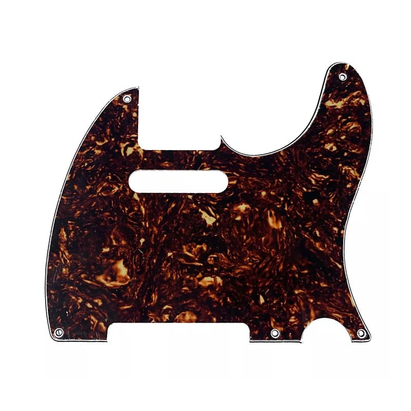 5-Hole Vintage Telecaster Pickguard - 4-Ply Brown Tortoise | Reverb
