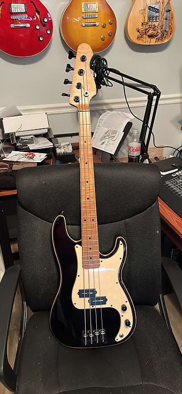 Warmoth Short Scale P bass - Black | Reverb