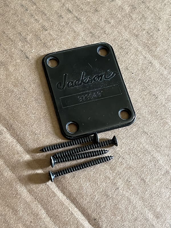 Jackson Neck Plate Black Japan | Reverb