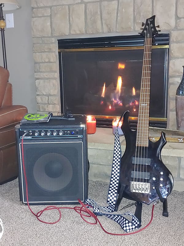 ESP LTD F255 2005 Transparent black | Reverb