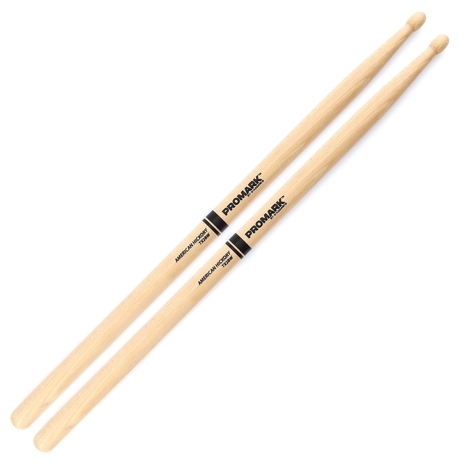 Pro-Mark TX2BW Hickory 2B Wood Tip Drum Sticks (Pair) | Reverb