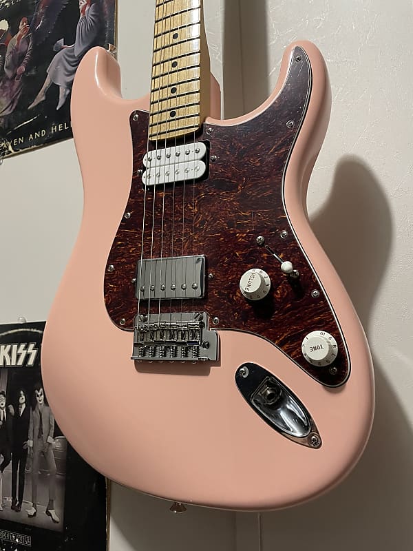 2021 Fender Player Series 75th Anniversary Shell Pink HH | Reverb