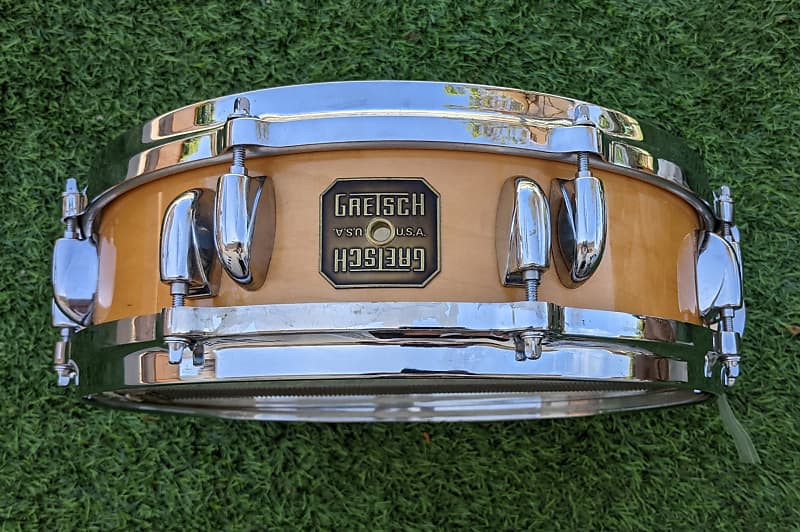 14" 4x14 Gretsch USA square badge progressive jazz snare Drum | Reverb