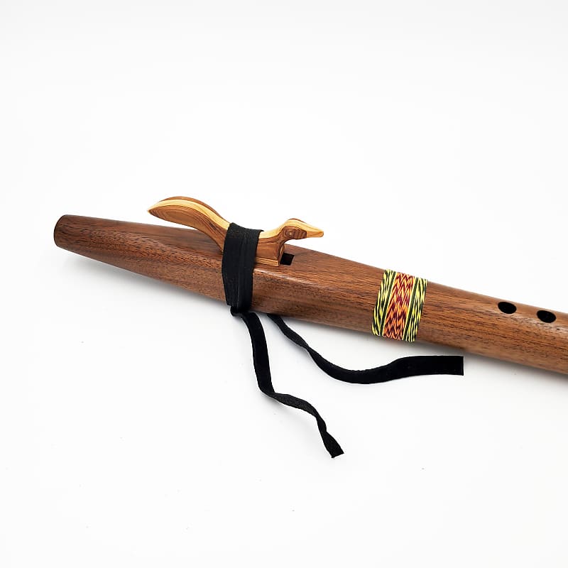 Walnut Native American style flute in the key of F# (F Sharp) | Reverb