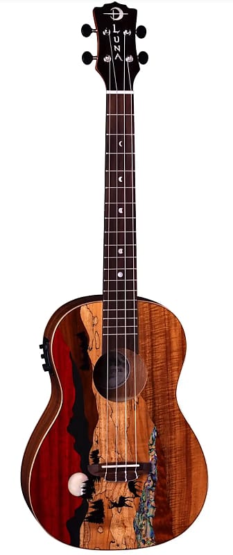Luna Vista Deer Baritone Acoustic-Electric Ukulele 2020 Koa | Reverb