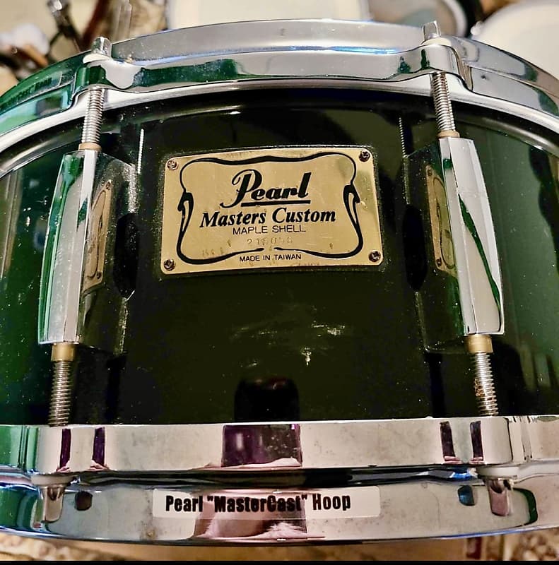 Pearl Masters custom maple snare - Emerald | Reverb