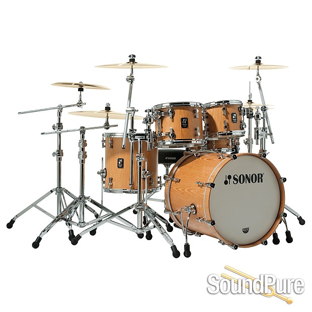 Sonor 4pc Prolite Stage 2 Drum Set-Natural Satin | Reverb