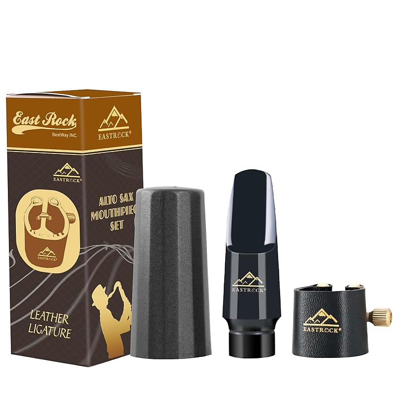 Alto Saxophone Mouthpiece Kit Includes Leather Ligature, | Reverb