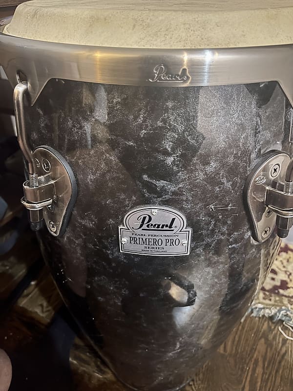 Pearl Primero PRO TUMBA CONGA DRUM Polished Crown rims Steel | Reverb