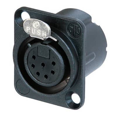 Neutrik NC10FD-LX-B 10-Pin D-Size Female XLR Panel Connector | Reverb