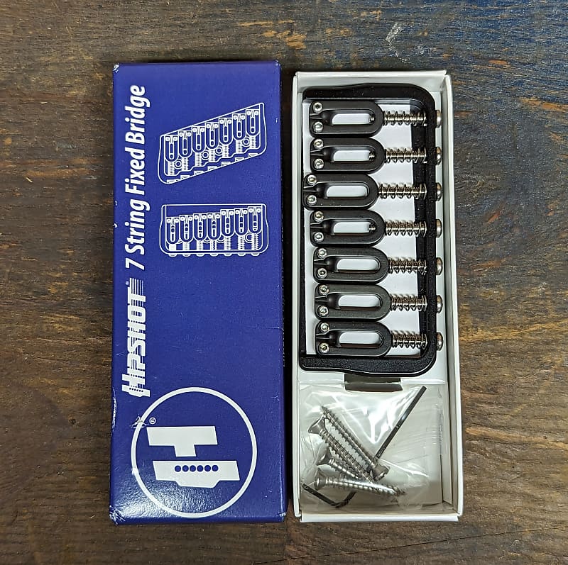 Hipshot 41075B 7-String Hardtail Fixed Electric Guitar Bridge | Reverb