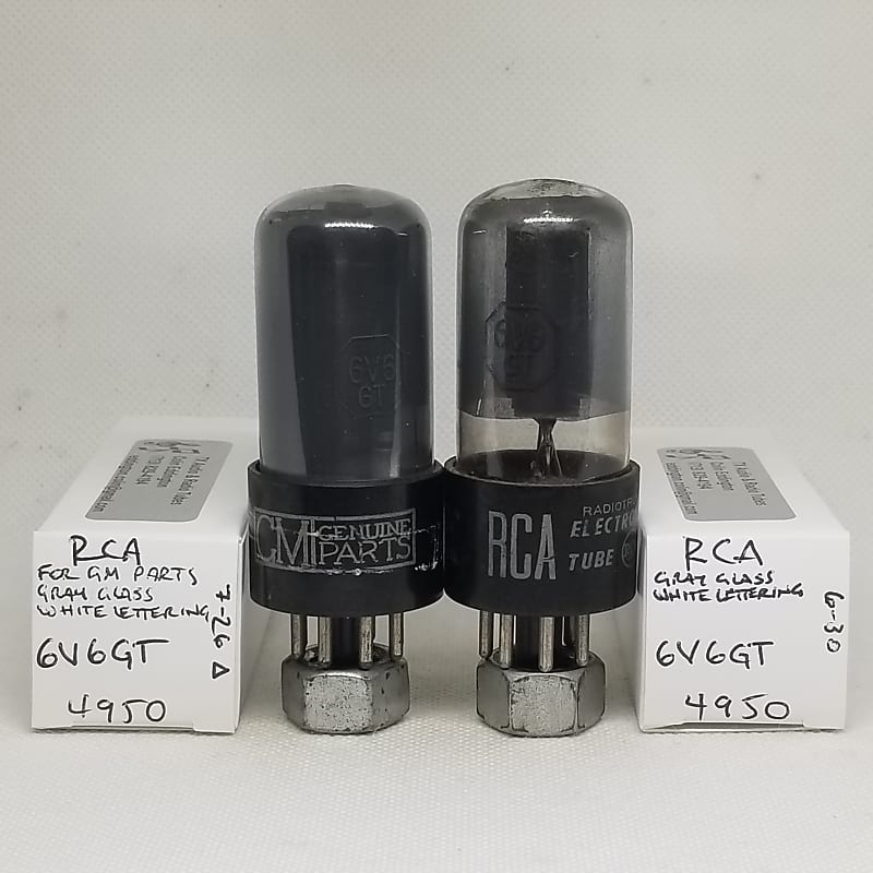 RCA 6V6GT Gray Glass Perfectly Matched Pair NOS 6V6 | Reverb