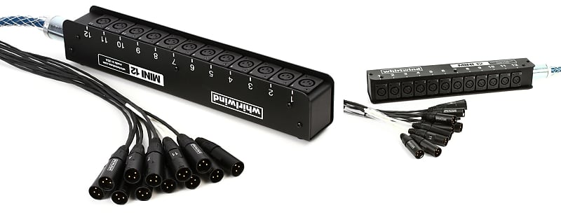Whirlwind Mini 12 Low Profile Audio Drop Snake - 50 ft Bundle | Reverb
