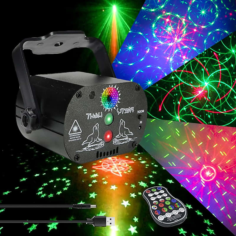Stage Lights Party Light Laser Projector Music Activated | Reverb