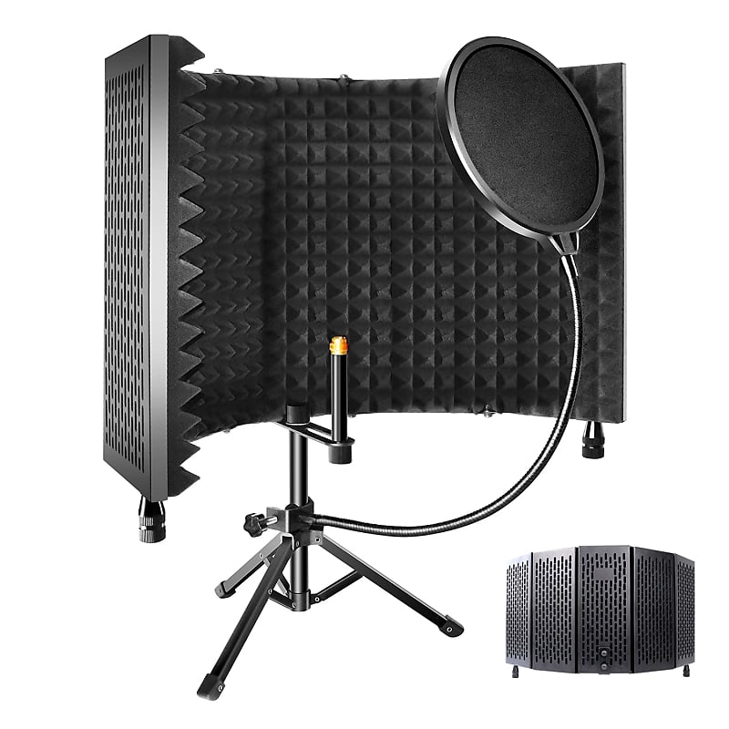 Microphone Isolation Shield, Microphone Sound Shield With | Reverb