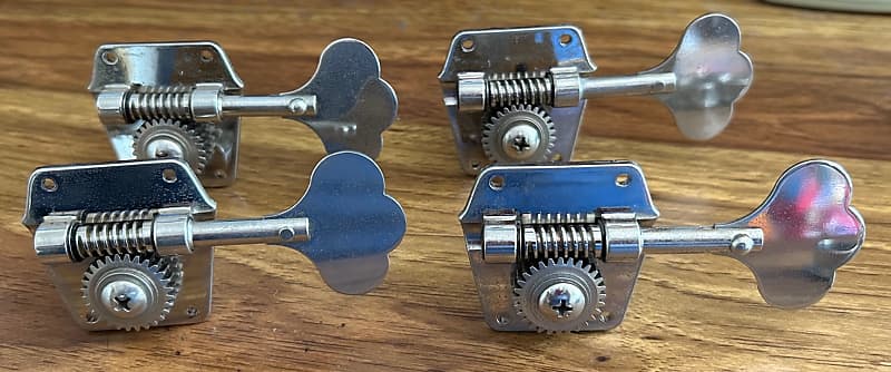 Vintage Gotoh Bass Tuners Reverse Wind 80s - Nickel | Reverb