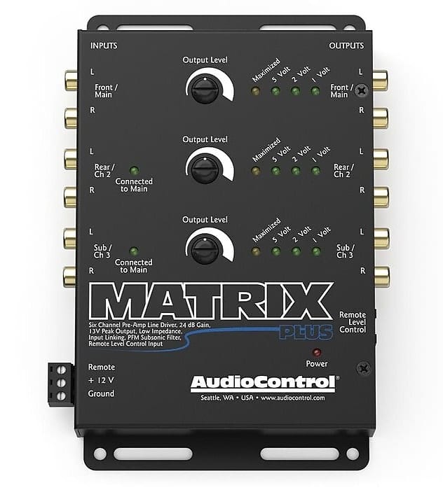 AudioControl Matrix Plus 6 Channel 13 Volt 24dB Gain Line | Reverb