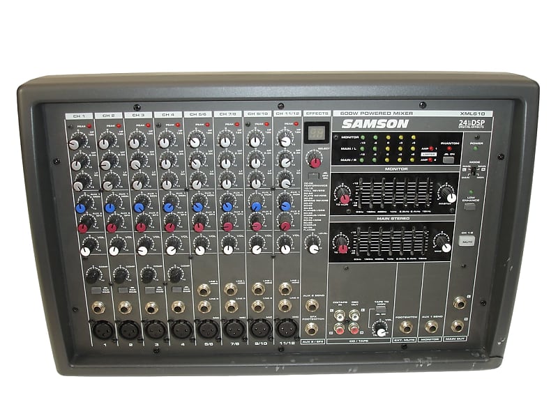 Samson XML610 12-Channel 600W Powered Mixer | Reverb
