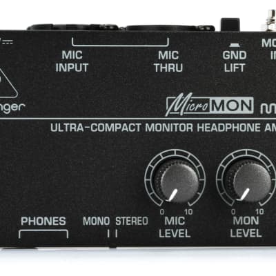 Behringer MicroMON MA400 Monitor Headphone Amplifier Bundle | Reverb