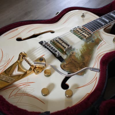 1991 Gretsch White Falcon - Custom Pinstriping! | Reverb