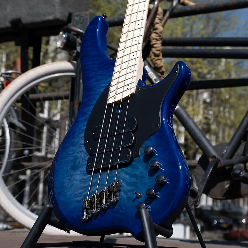 Dingwall Combustion 4-String Bass, Indigo Burst Gloss, Quilt | Reverb