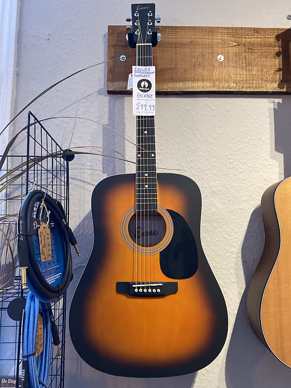 Encore Acoustic Guitar Dreadnought (Sunburst) | Reverb UK