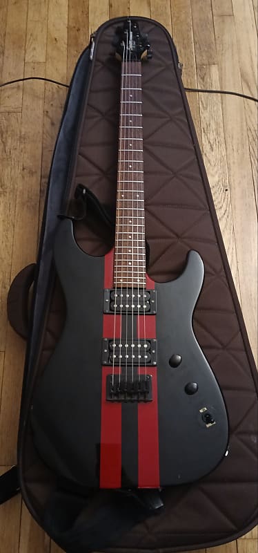 Squier Hh showmaster rally 2000's - Black with red racing | Reverb