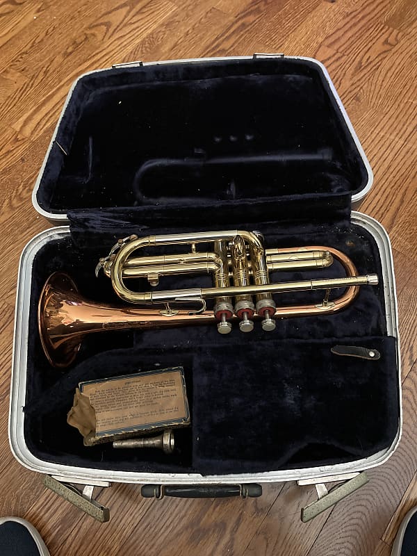 Conn Director 1963? Brass cornet with original case trumpet | Reverb
