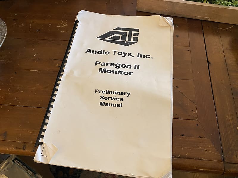 ATI Paragon II Monitor Console Sevice Manual 1990s | Reverb