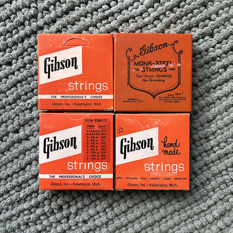 1960s Gibson Vintage String Sets Lot of Four 12-String | Reverb