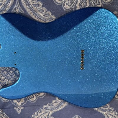 Warmoth Telecaster Body HH - Turquoise Flake | Reverb