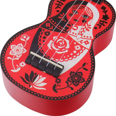 Mahalo MA1RD Art II Series Soprano Ukulele. Russian Doll | Reverb