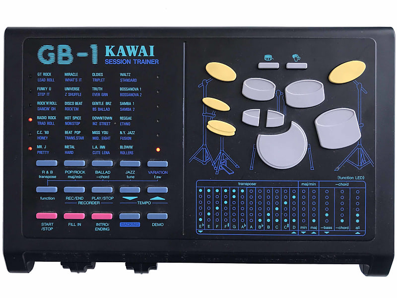 1990 Kawai GB-1 Session Trainer Digital PCM Drum Machine & | Reverb