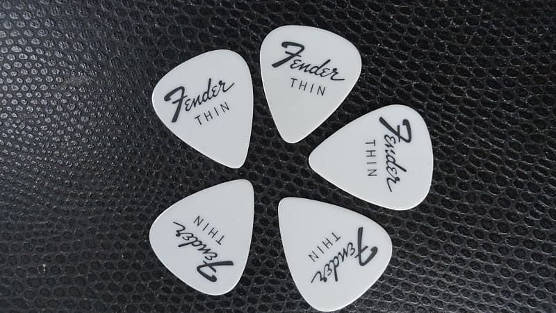 Vintage Pre CBS 1960's Fender Thin Picks - Bone White New Old | Reverb