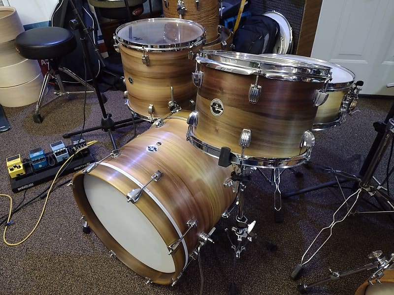 Rainbow Poplar Solid Shell Steam Bent Bop Drum Set By Erie | Reverb
