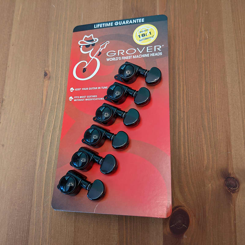 Grover 502BC6 Locking Tuners 2020's - Black | Reverb