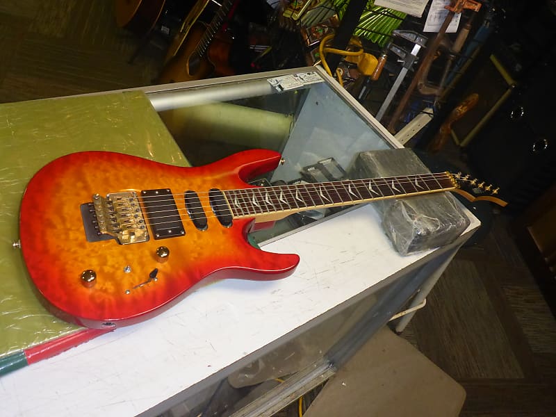 Riff Strat Style Electric Guitar w/Trem System Crowned & | Reverb